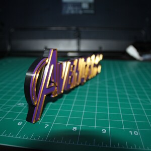 Avengers 3D Printed Comic Logo Art - Etsy