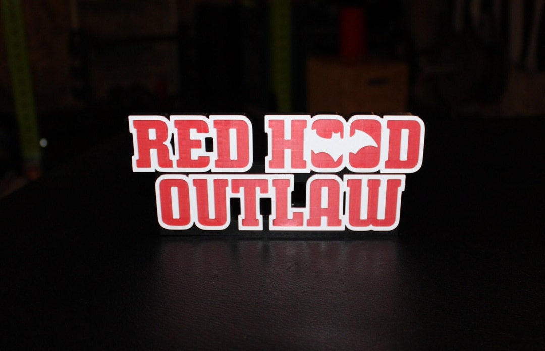 Red Hood Outlaw 3D Printed Comic Logo Art - Etsy