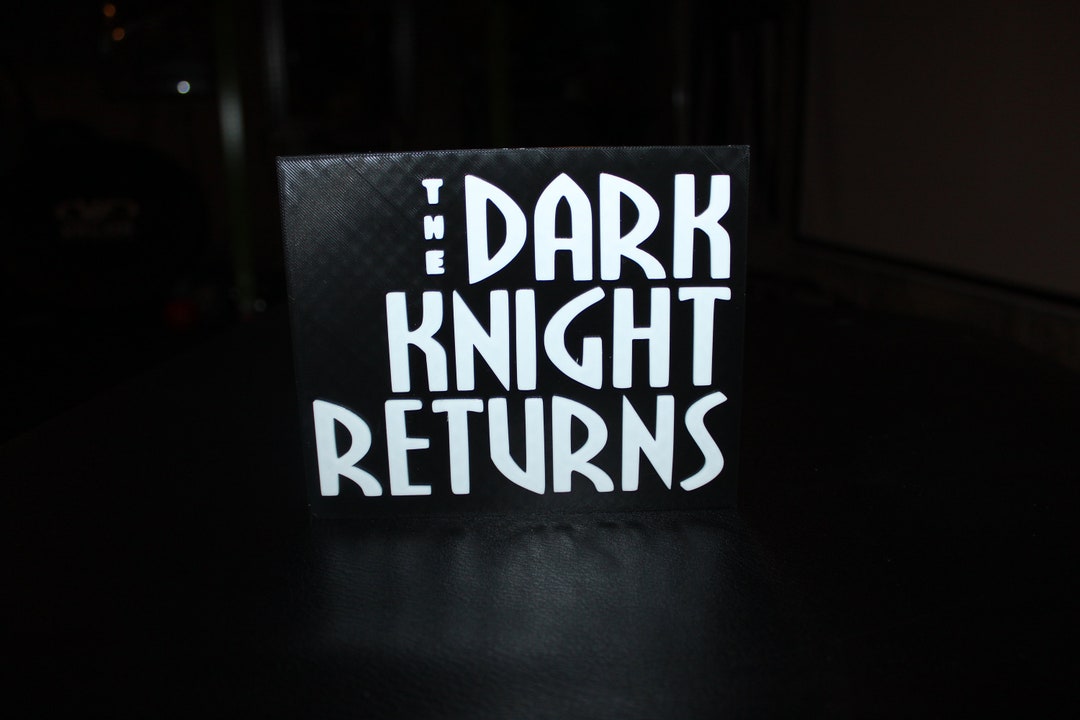 The Dark Knight Returns 3D Printed Logo Art - Etsy