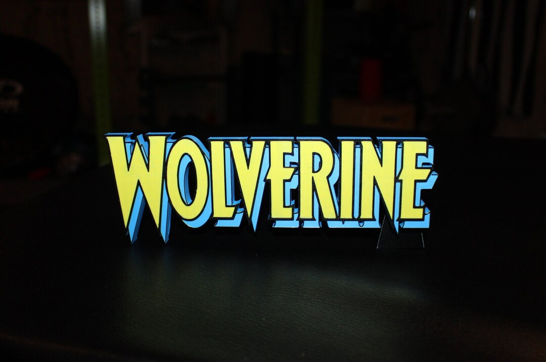 Wolverine 3D printed Comic Logo Art - Etsy Portugal