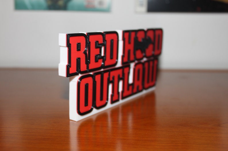 Red Hood Outlaw 3D Printed Comic Logo Art - Etsy