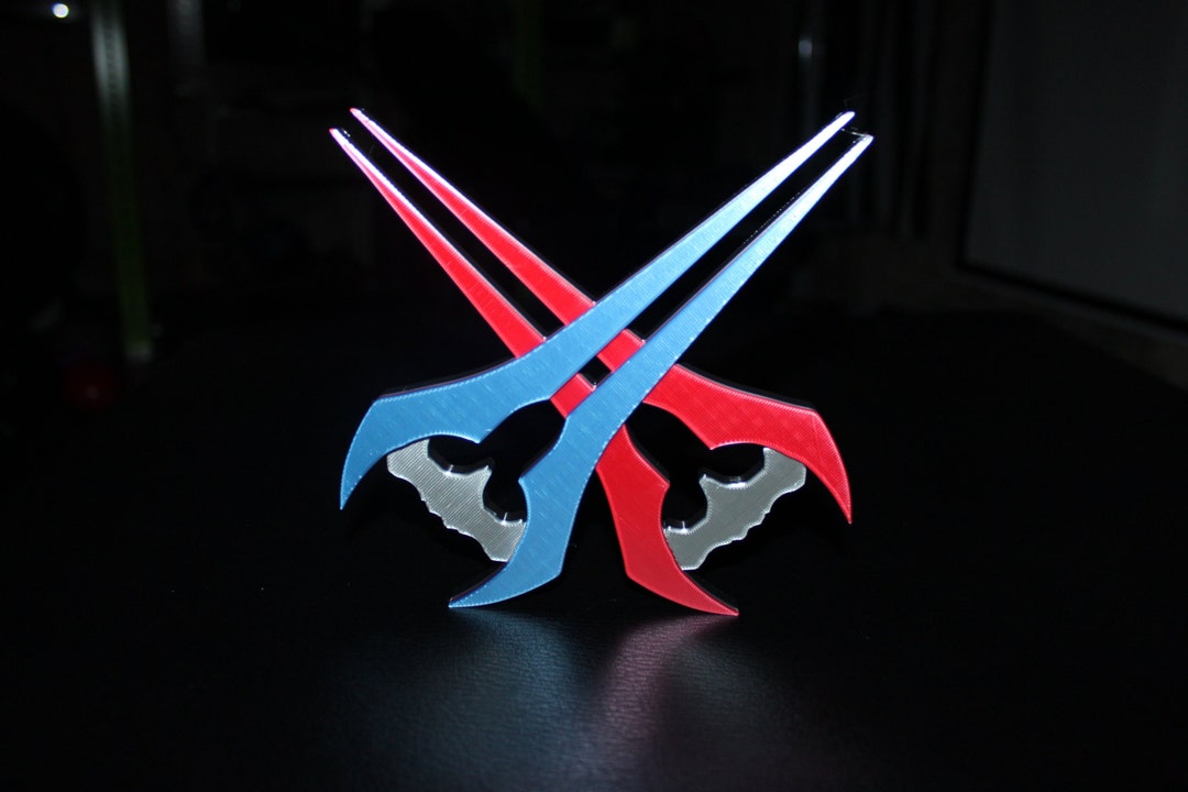 Halo, Crossed Energy Swords 3D Printed Logo Art - Etsy