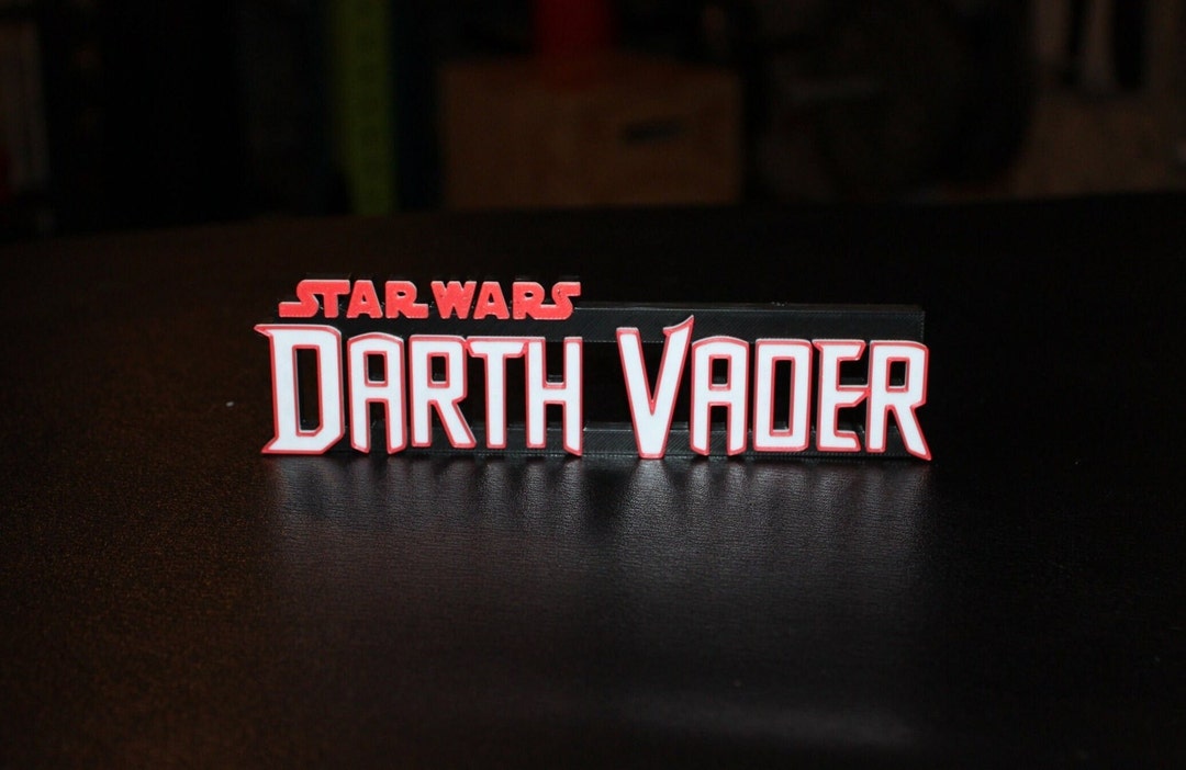 Darth Vader 3D Printed Comic Logo Art - Etsy Canada