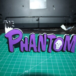 The Phantom 3D Printed Comic Logo Art - Etsy Australia