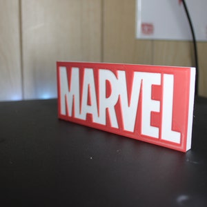 Marvel 3D Printed Comic Logo Art - Etsy