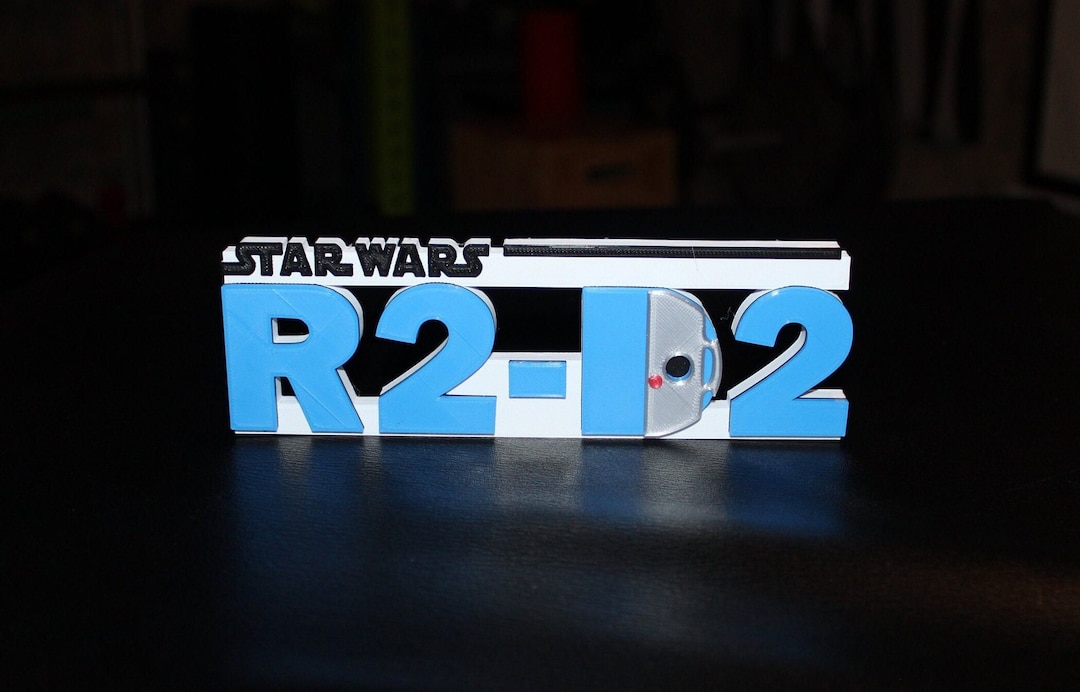 R2-D2 3D Printed Logo Art - Etsy