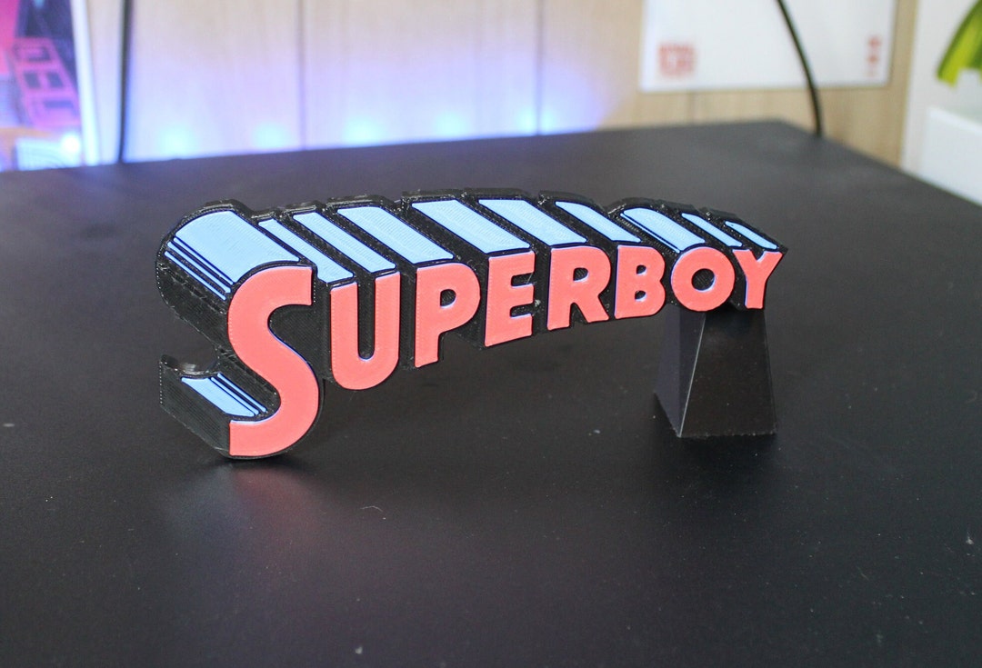 Superboy 3D Printed Comic Logo Art - Etsy