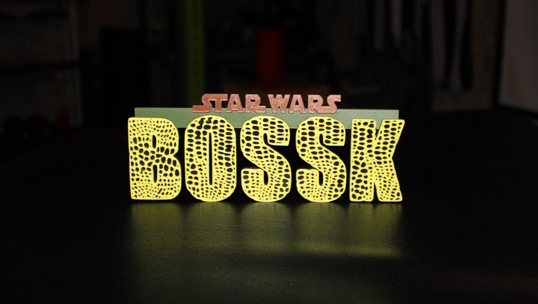 Bossk 3D Printed Comic Logo Art - Etsy