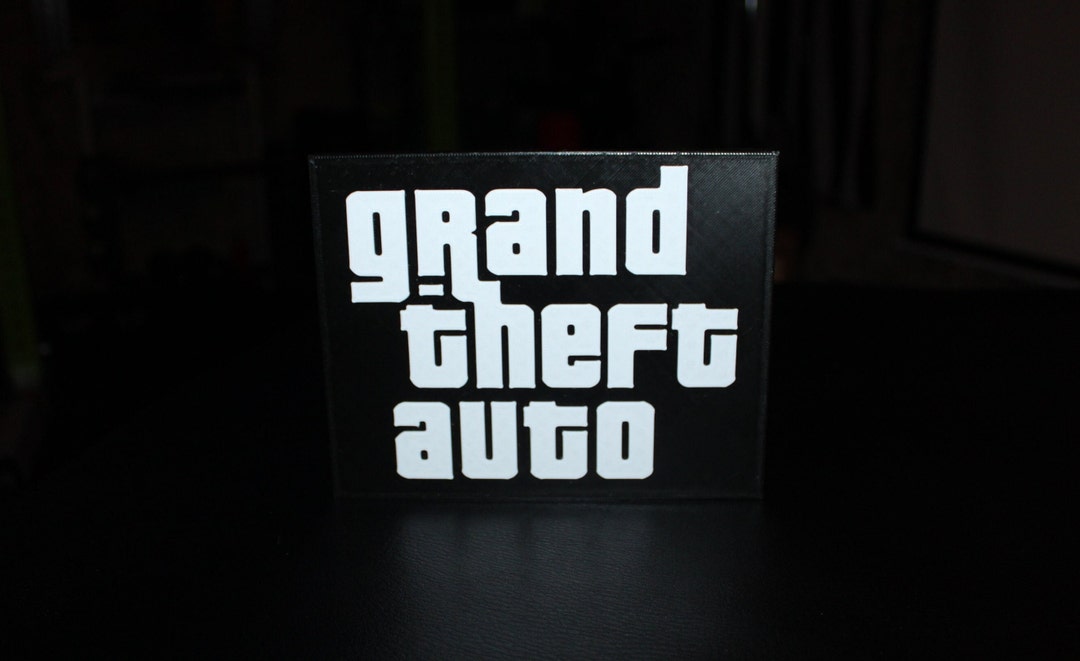 Grand Theft Auto 3D Printed Logo Art - Etsy