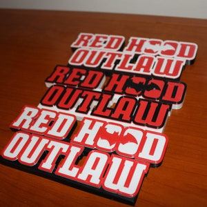 Red Hood Outlaw 3D Printed Comic Logo Art - Etsy