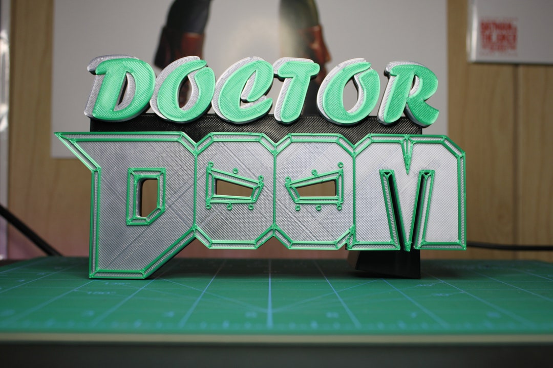 Doctor Doom 3D Printed Comic Logo Art - Etsy