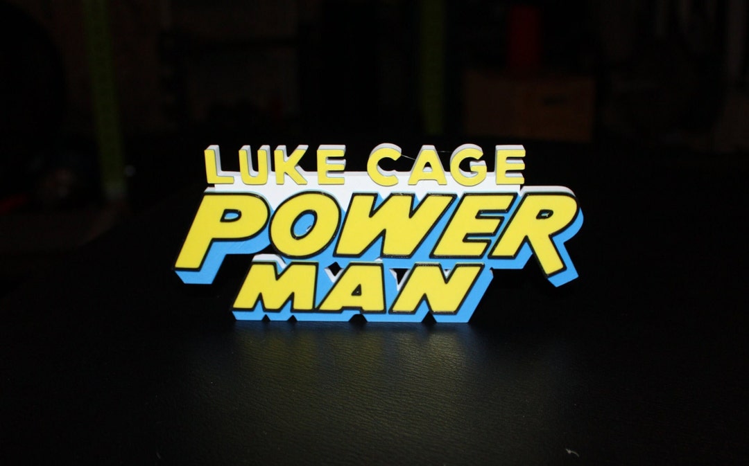 Impression 3D du logo de la bande dessinée Power Man de Luke Cage ...
