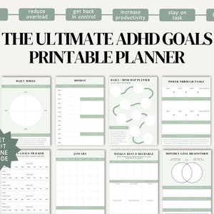 ADHD Goals Printable Planner Created by a Psychology Student With ADHD ...