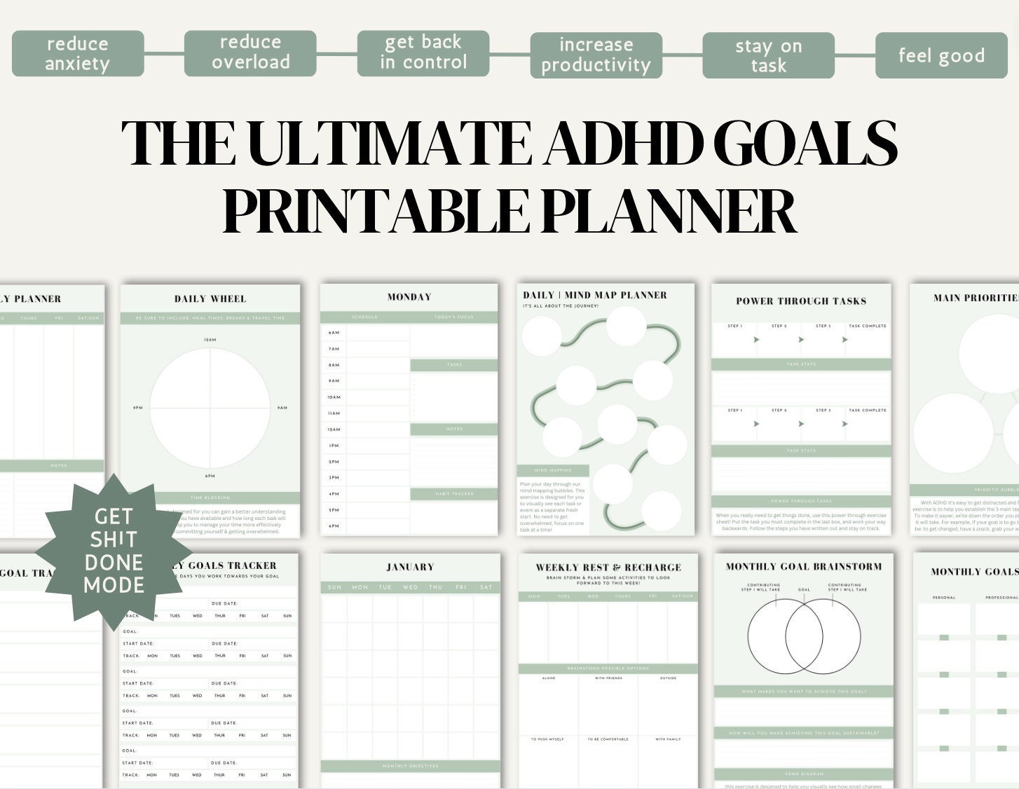 ADHD Goals Printable Planner Created by a Psychology Student With ADHD ...