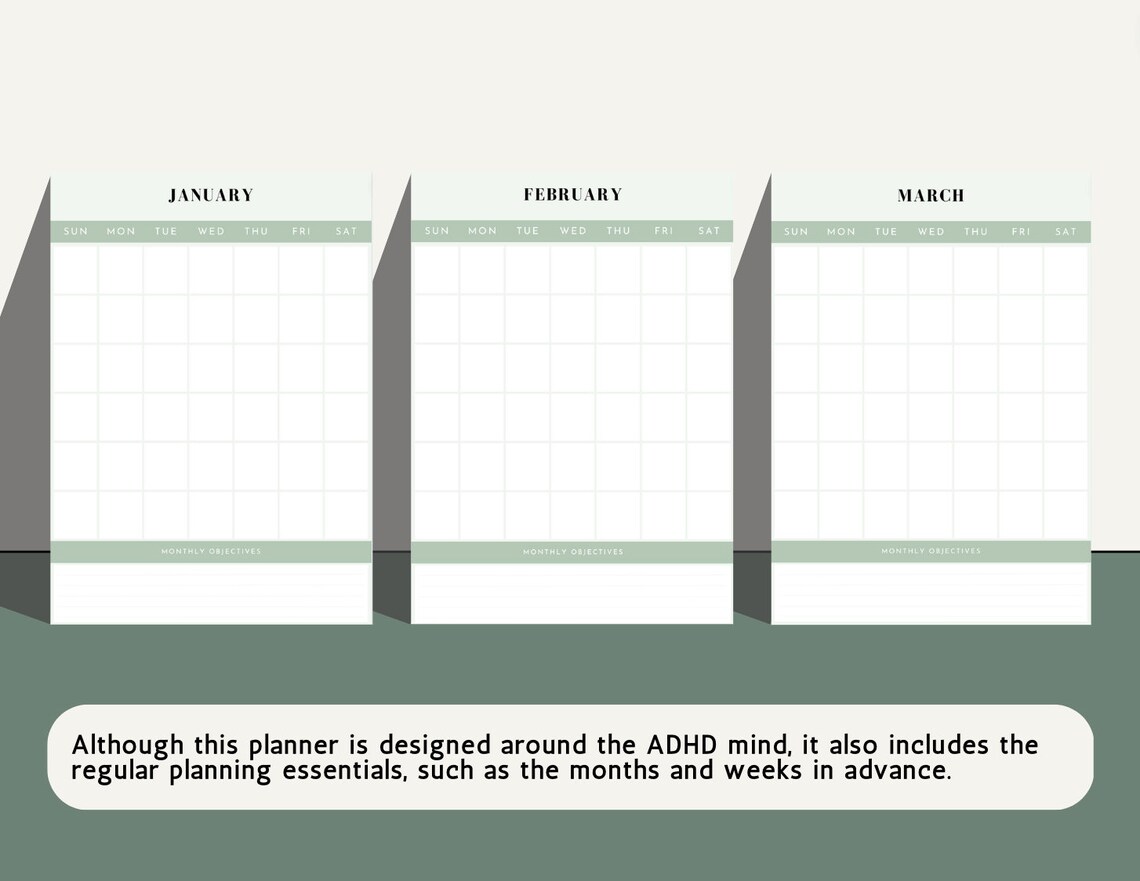 ADHD Goals Printable Planner Created by a Psychology Student With ADHD ...