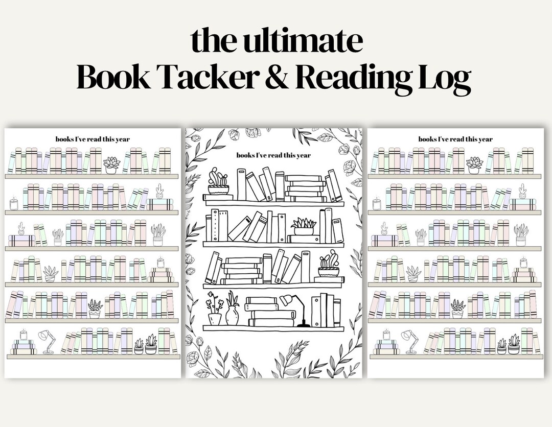 Floral Reading Log & Book Tracker Yearly Reading Log Printable Book ...