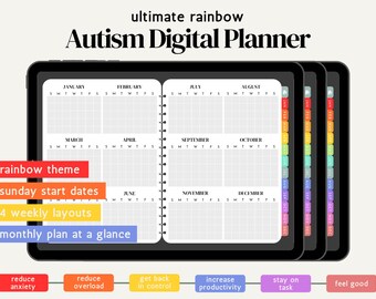 Autism Oriented Blue Planner Adult Goals Organizer & Daily Planner ...