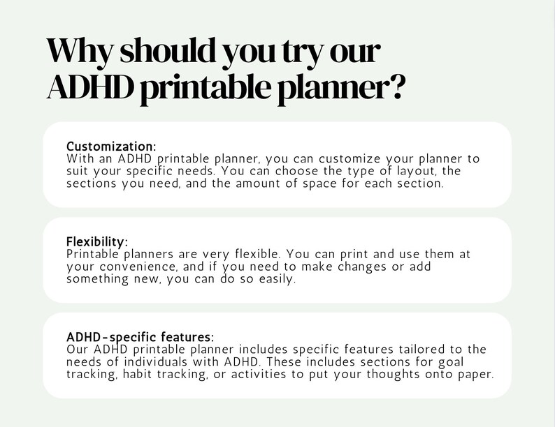 ADHD Goals Printable Planner Created by a Psychology Student With ADHD ...