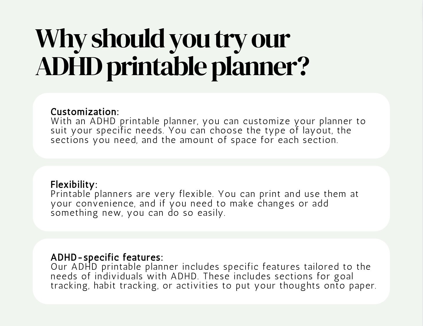 ADHD Goals Printable Planner Created by a Psychology Student With ADHD ...