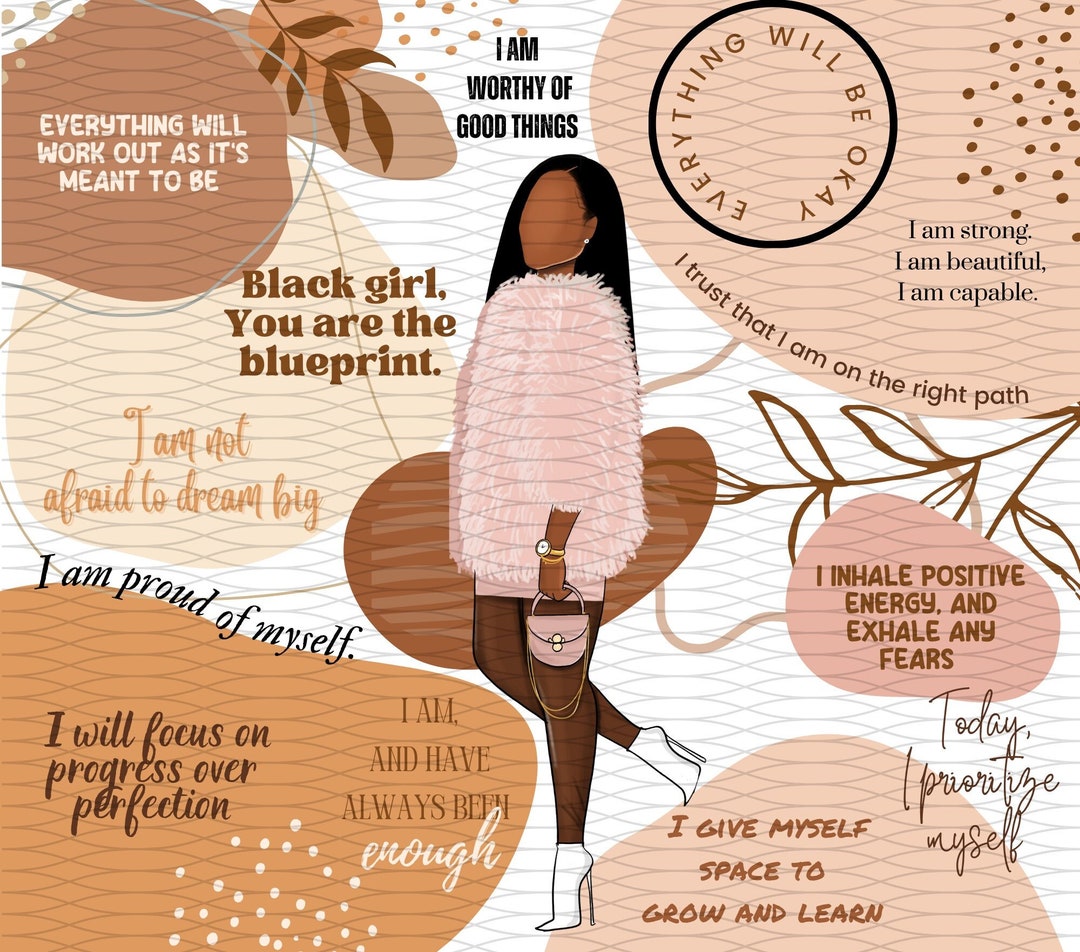 Black Woman Affirmations Tumbler Wrap - Etsy