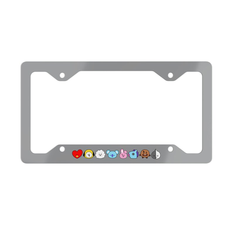 BTS License Plate Frame Cover BT21 Car Accessories Koya RJ - Etsy