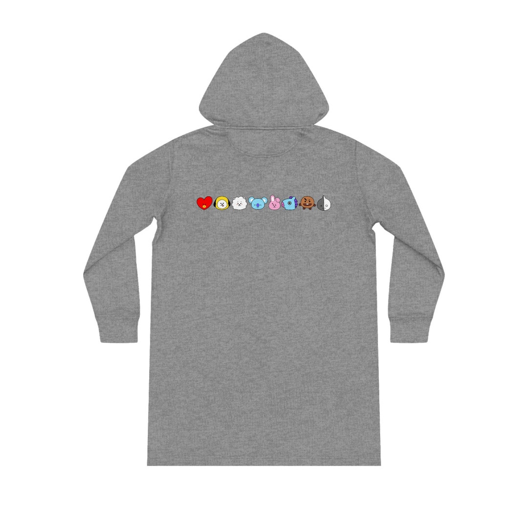 BTS BT21 Hoodie Sweater Dress Koya RJ Shooky Mang Chimmy Tata Kooky Van ...