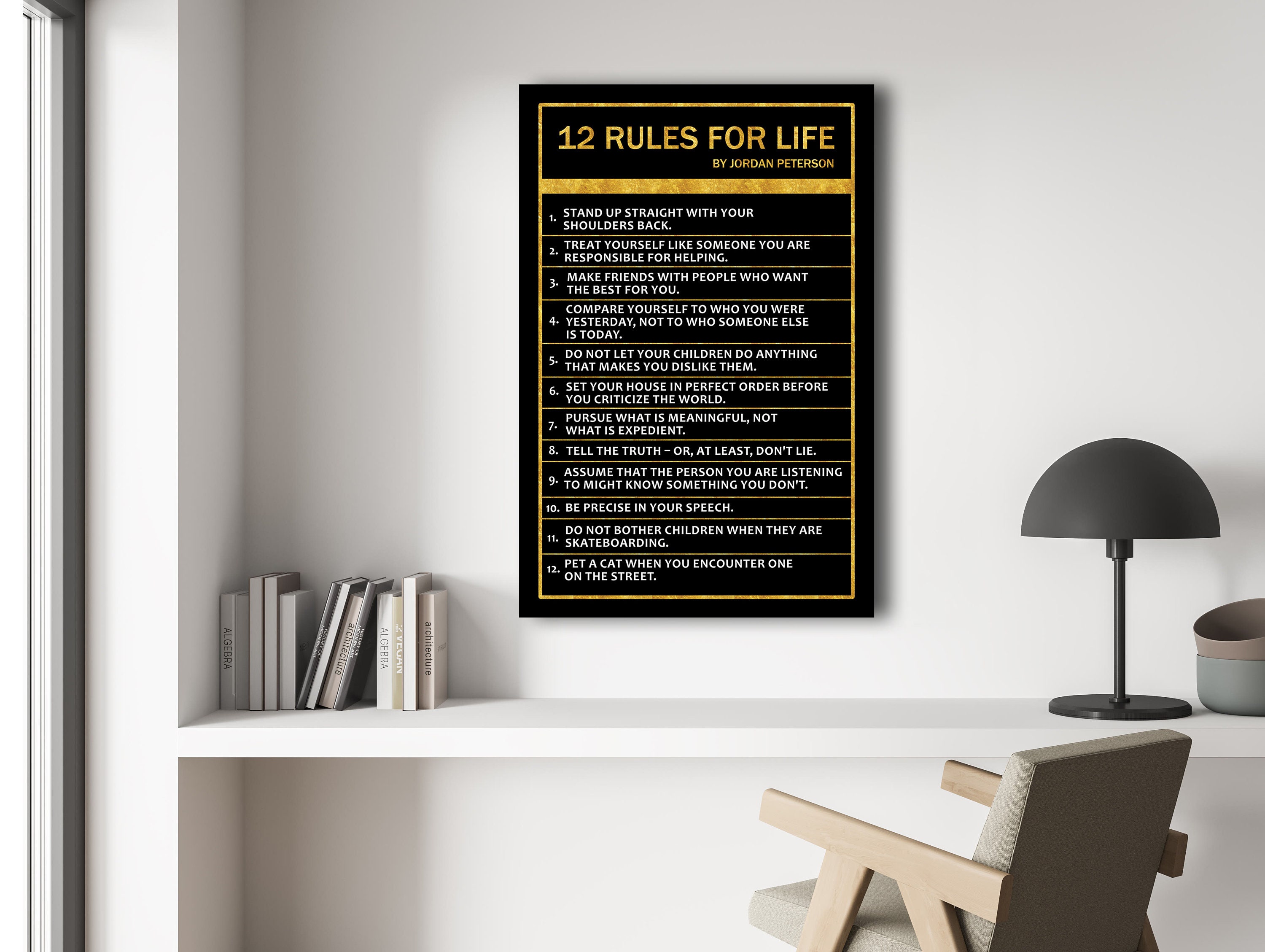 12 Rules for Life - Motivational Canvas Posters Prints - Wall Art for ...