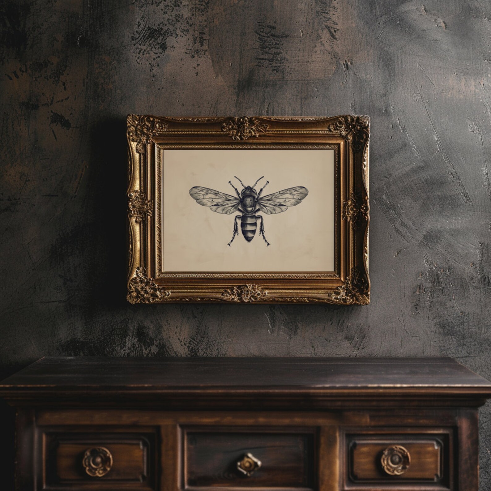 Hornet Art Print Wasp Entomology Printable Insect Illustration for Bug ...