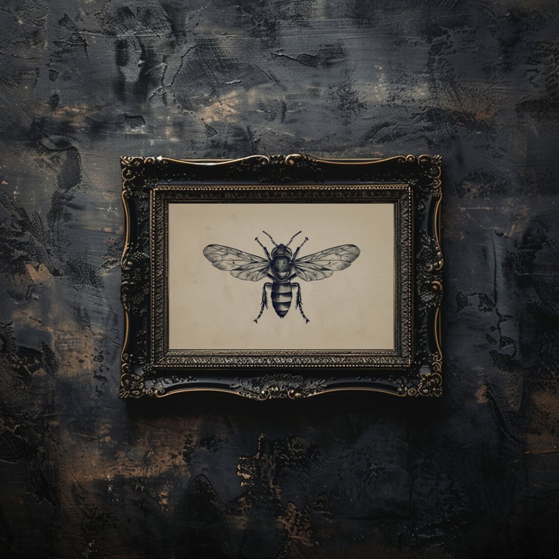 Hornet Art Print Wasp Entomology Printable Insect Illustration for Bug ...