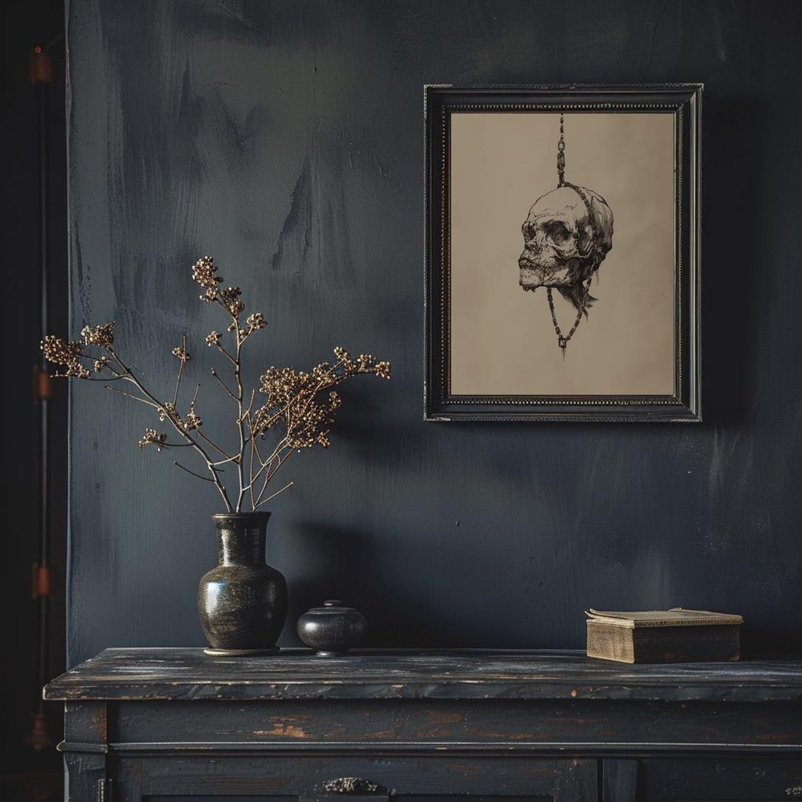 Shrunken Head Print Shrunken Head Tsantsa Wall Art Printable Shrunken ...