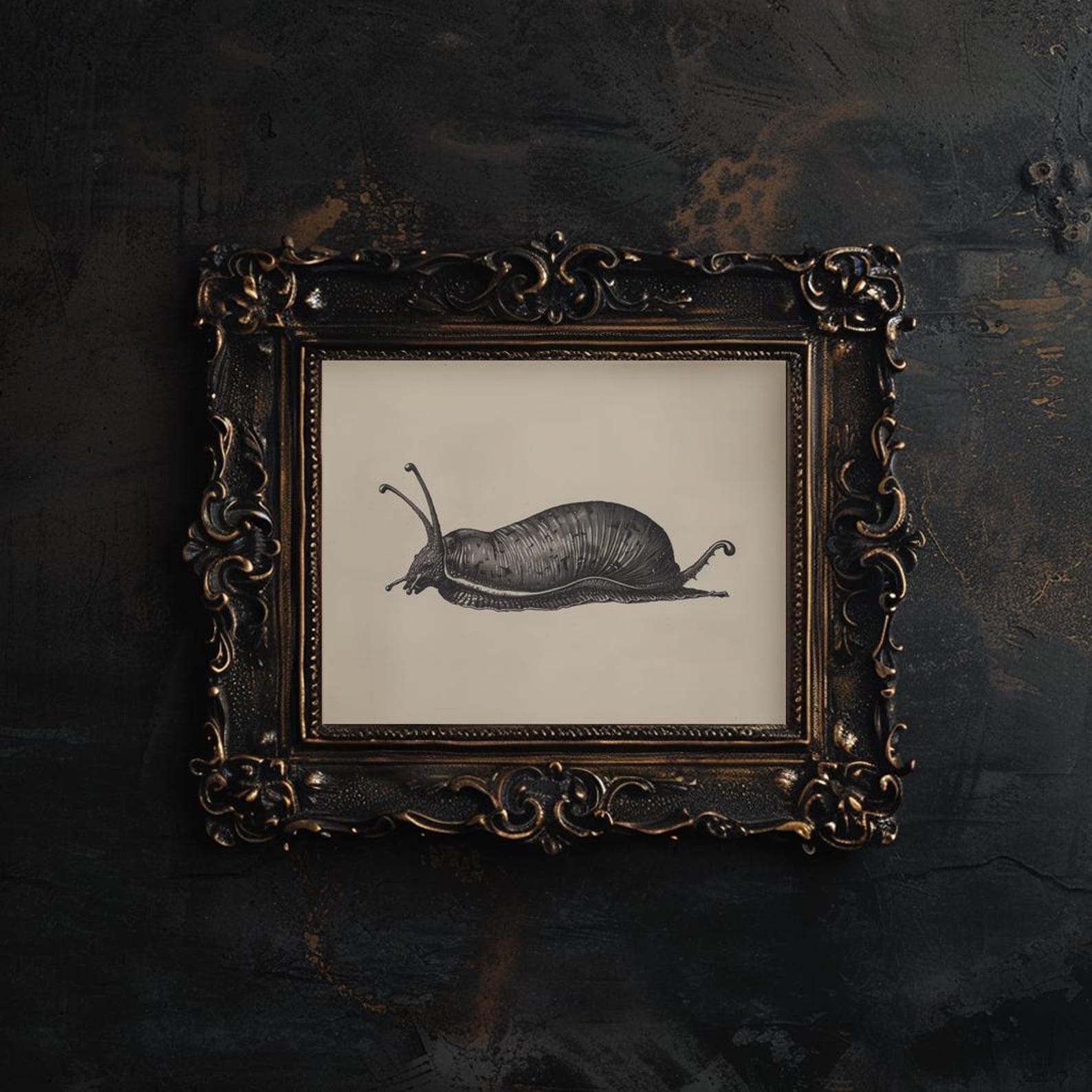 Slug Art Print Anatomy Slug Printable Garden Slug Illustration Vintage ...