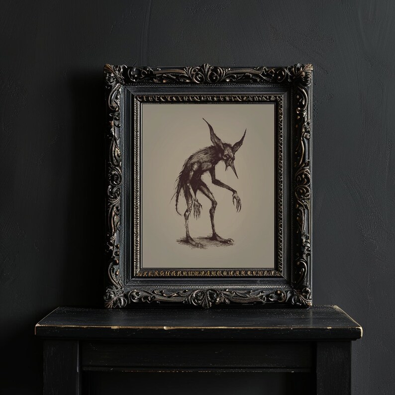 Chupacabra Digital Artwork Print, Mythical Creature Printable Wall Art ...