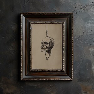 Shrunken Head Print Shrunken Head Tsantsa Wall Art Printable Shrunken ...