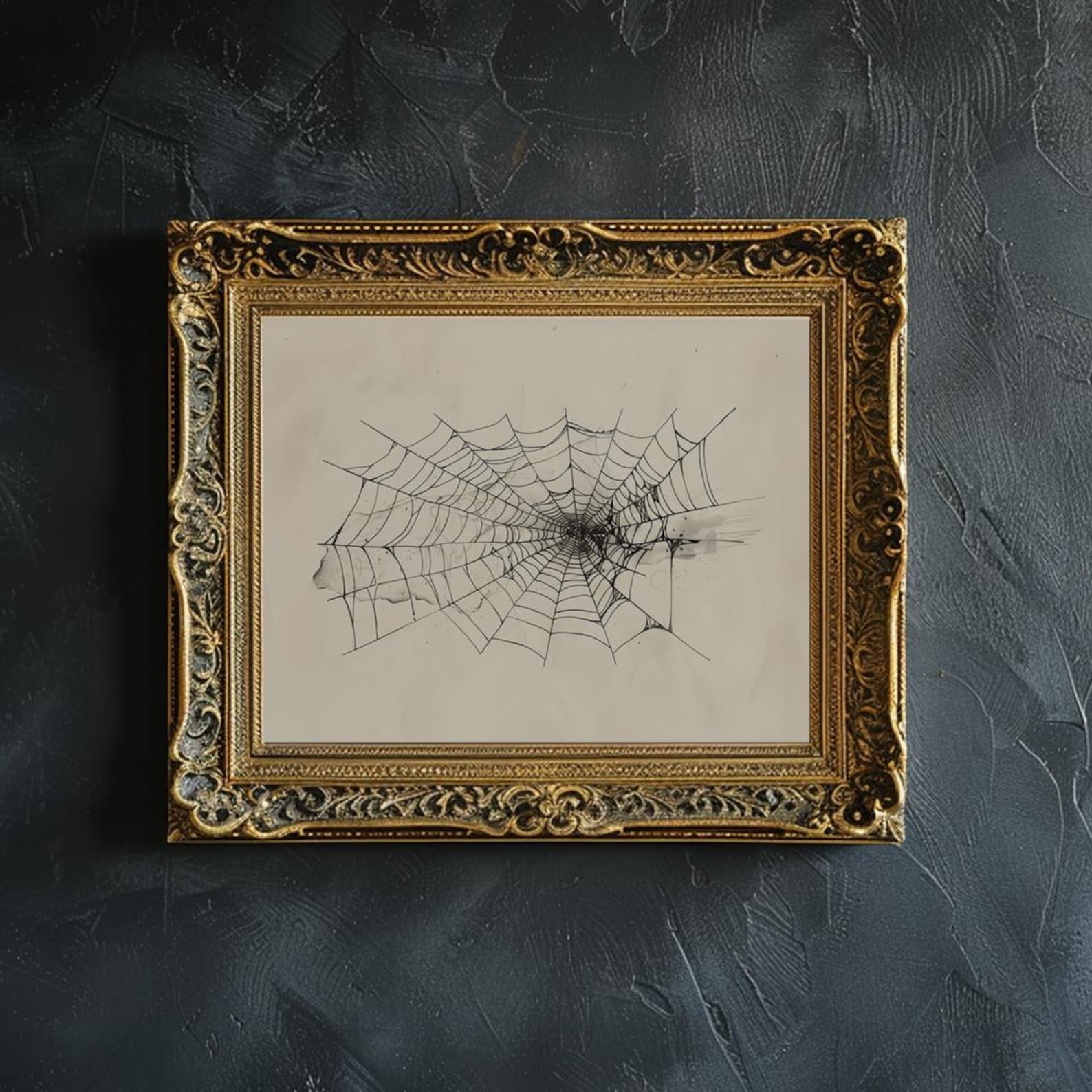 Spider Web Wall Art Vintage Spider Web Printable Spider Web Wall Print ...