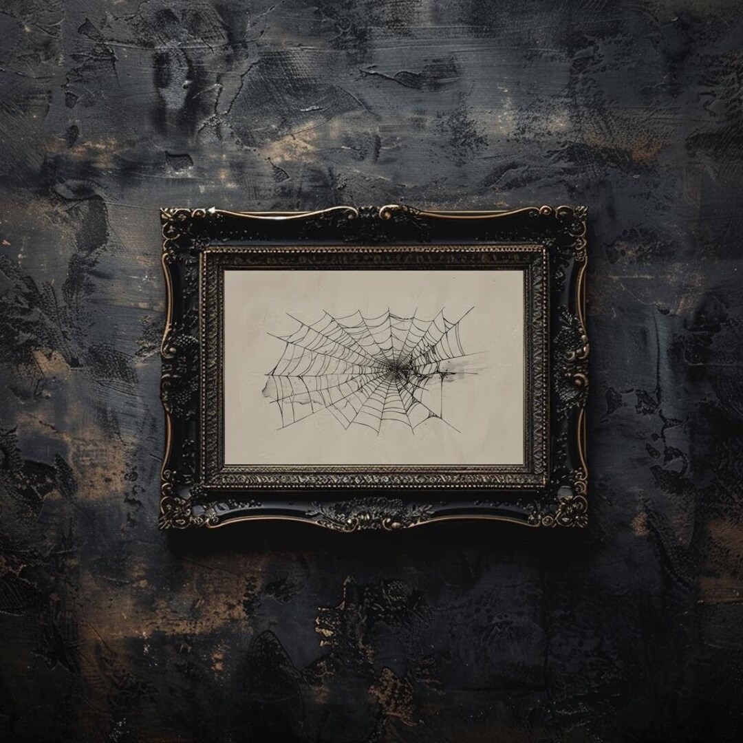 Spider Web Wall Art Vintage Spider Web Printable Spider Web Wall Print ...