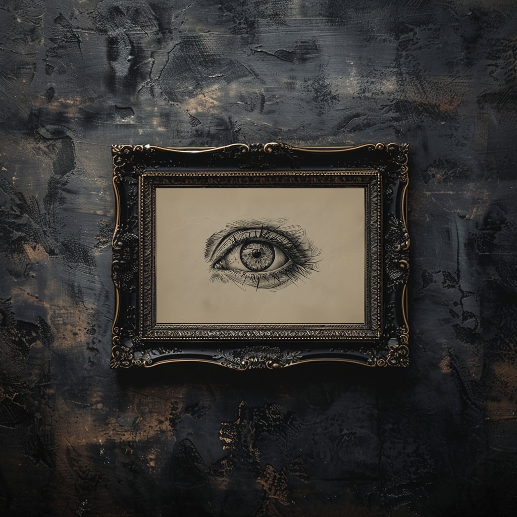 Human Eye Wall Art, Printable Eyeball Illustration, Vintage Human Eye ...