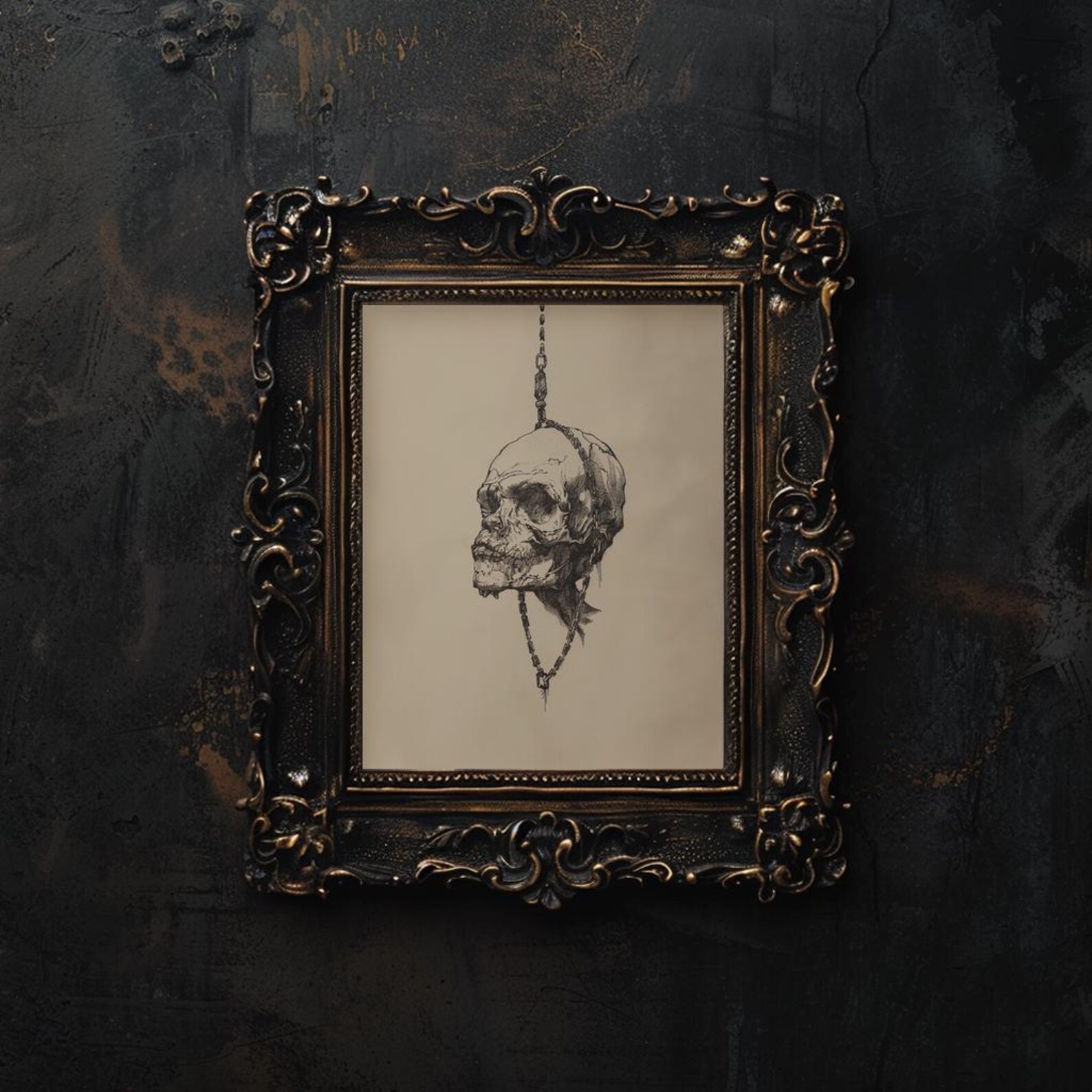 Shrunken Head Print Shrunken Head Tsantsa Wall Art Printable Shrunken ...
