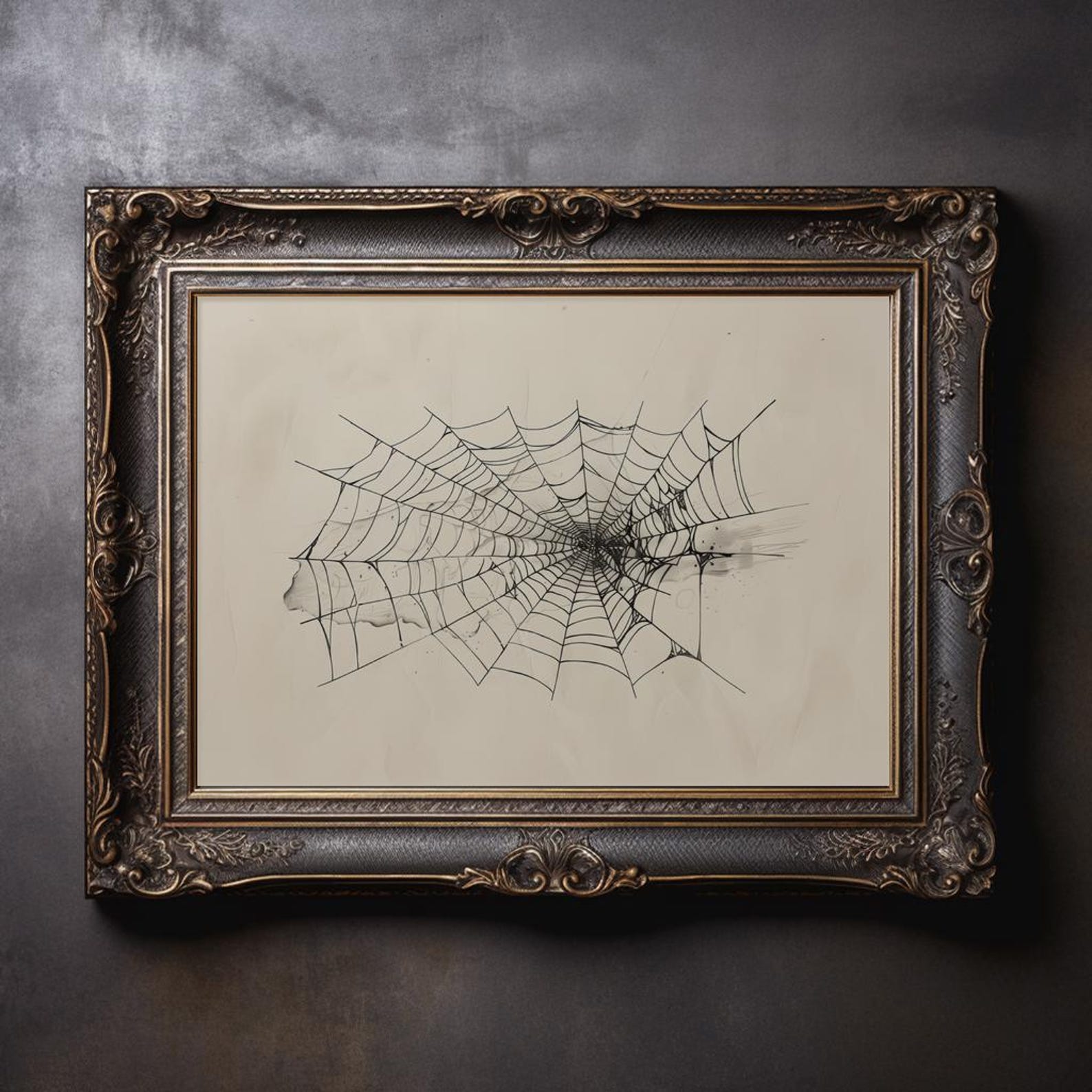 Spider Web Wall Art Vintage Spider Web Printable Spider Web Wall Print ...