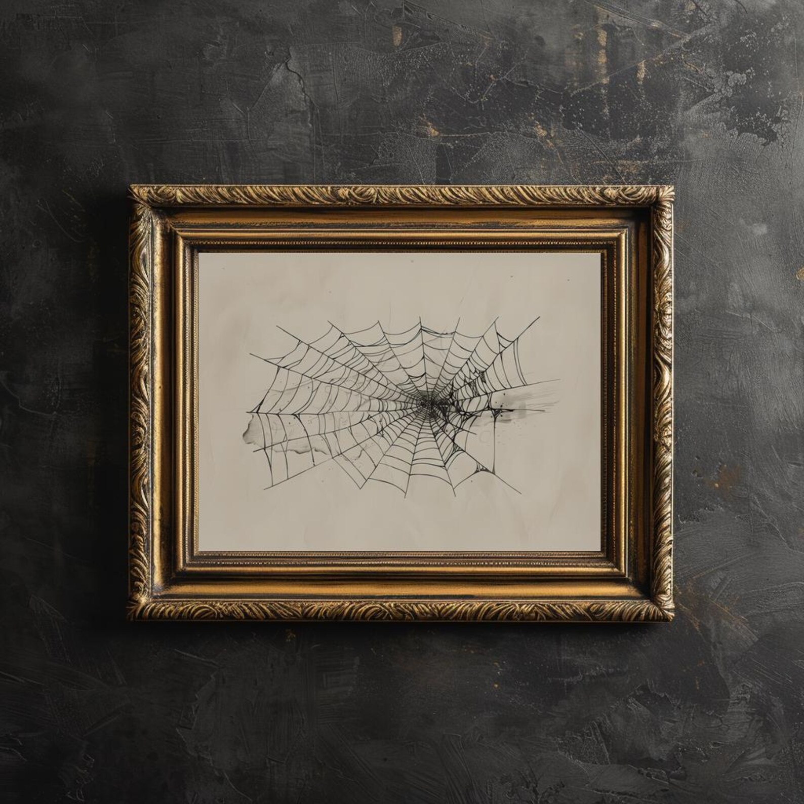 Spider Web Wall Art Vintage Spider Web Printable Spider Web Wall Print ...