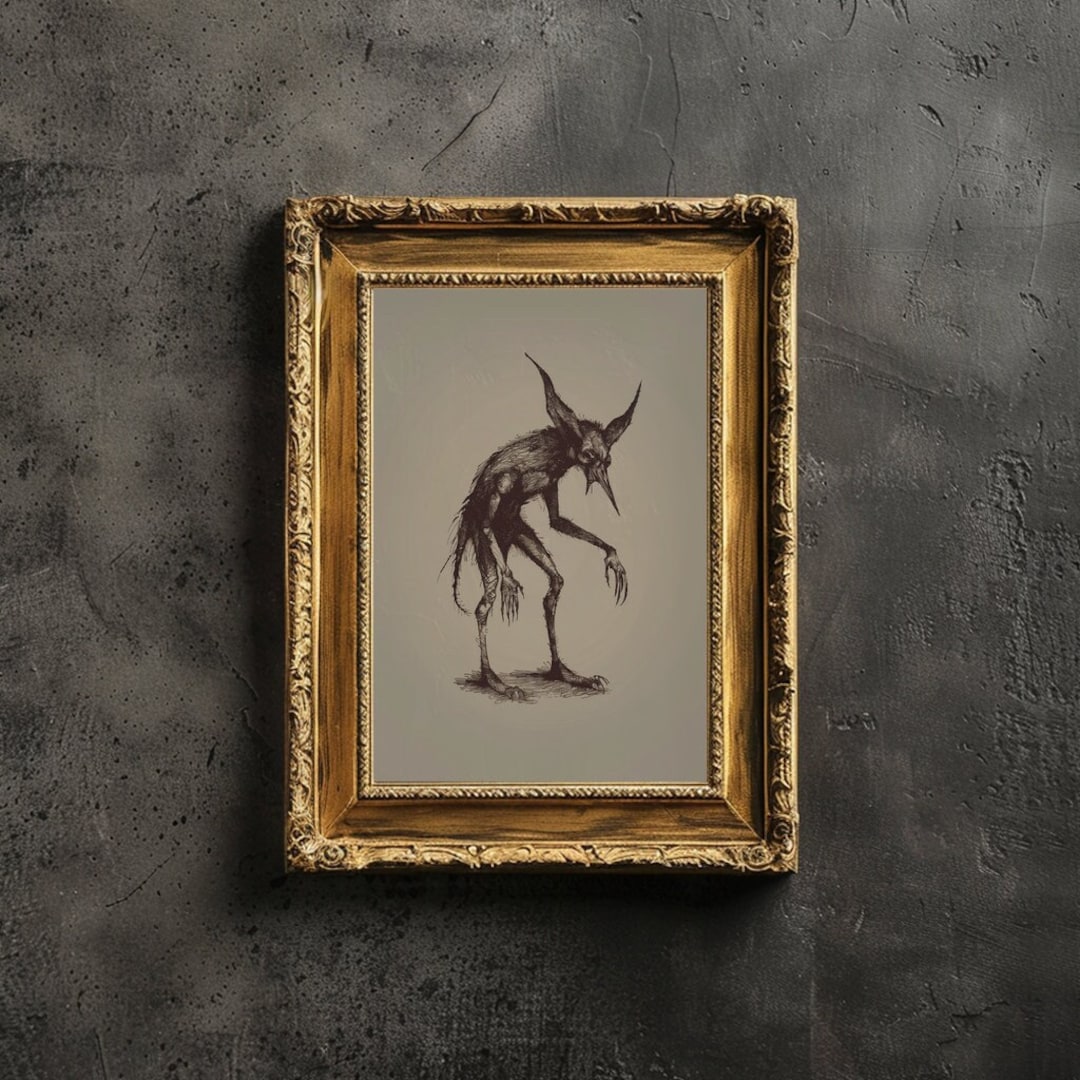 Chupacabra Digital Artwork Print, Mythical Creature Printable Wall Art ...