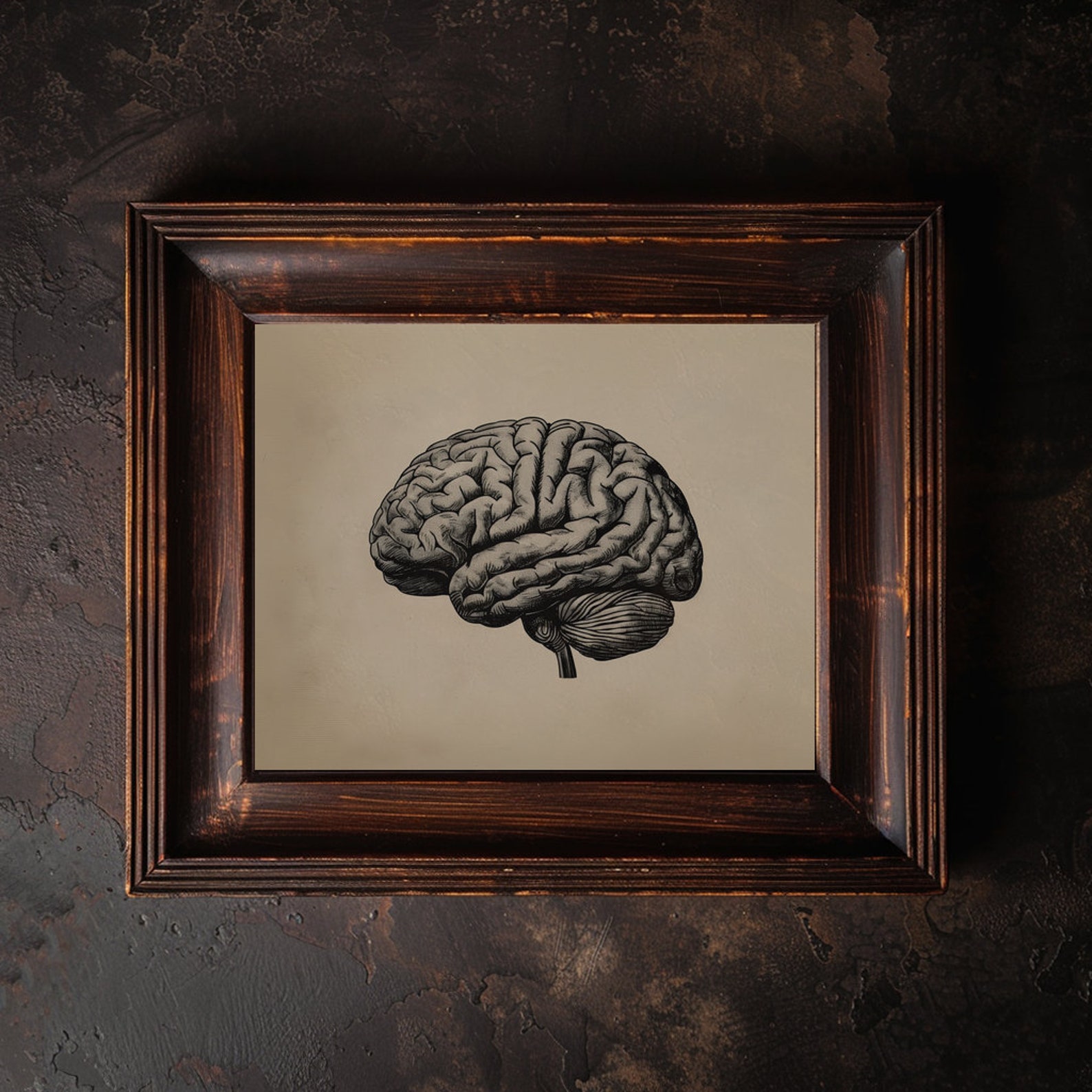 Human Brain Wall Art Printable Brain Anatomy Medical Poster Gothic ...