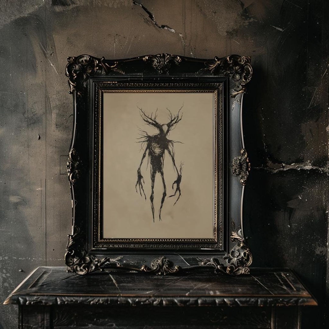 Wendigo Portrait Wall Printable Wendigo Wall Art Print Wendigo Horror ...