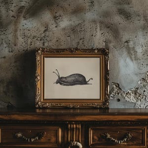 Slug Art Print Anatomy Slug Printable Garden Slug Illustration Vintage ...