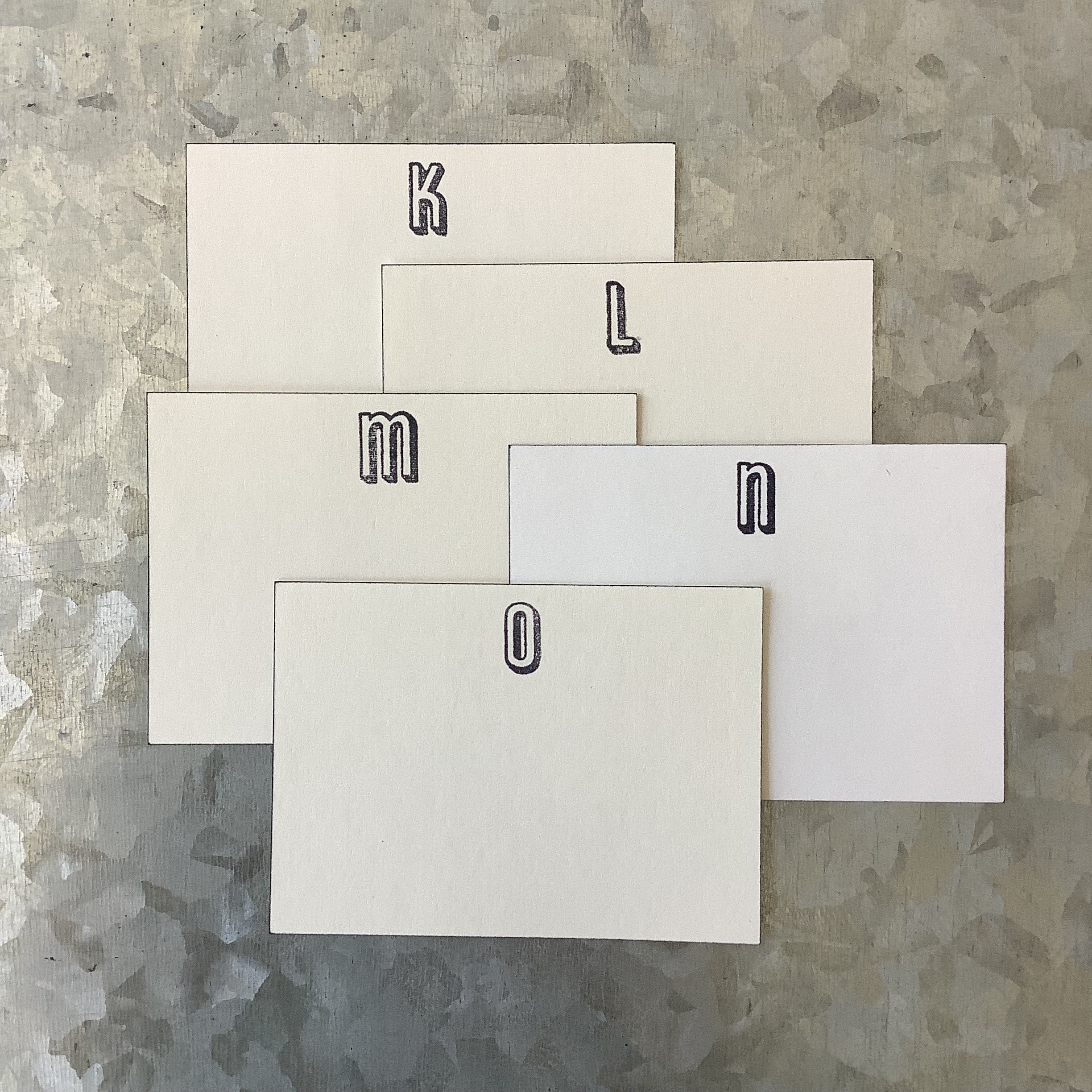 Initial Mini-notecards Set of 20 With Envelopes, Personalized ...