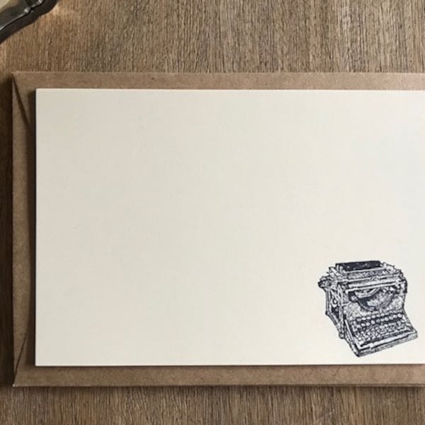 Typewriter Card - Etsy