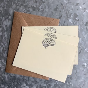 Brain Notecard Set of 12, Correspondence Card Set, Anatomy Card Set - Etsy