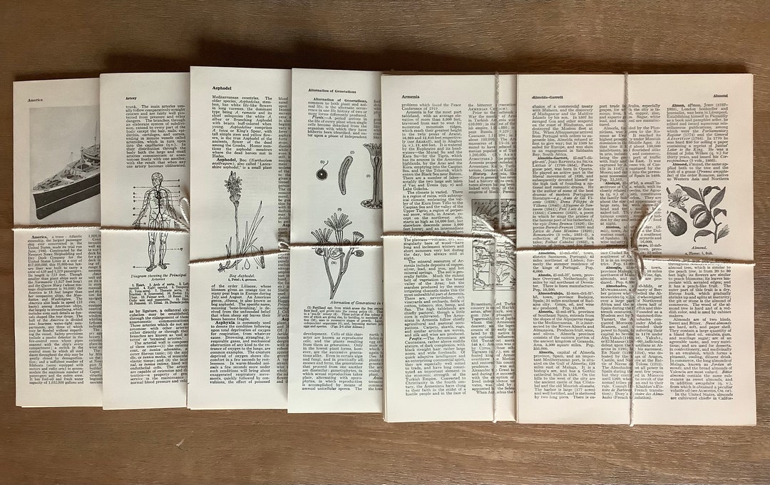 Vintage Book Pages Paper Pack, 25 Pages - Etsy