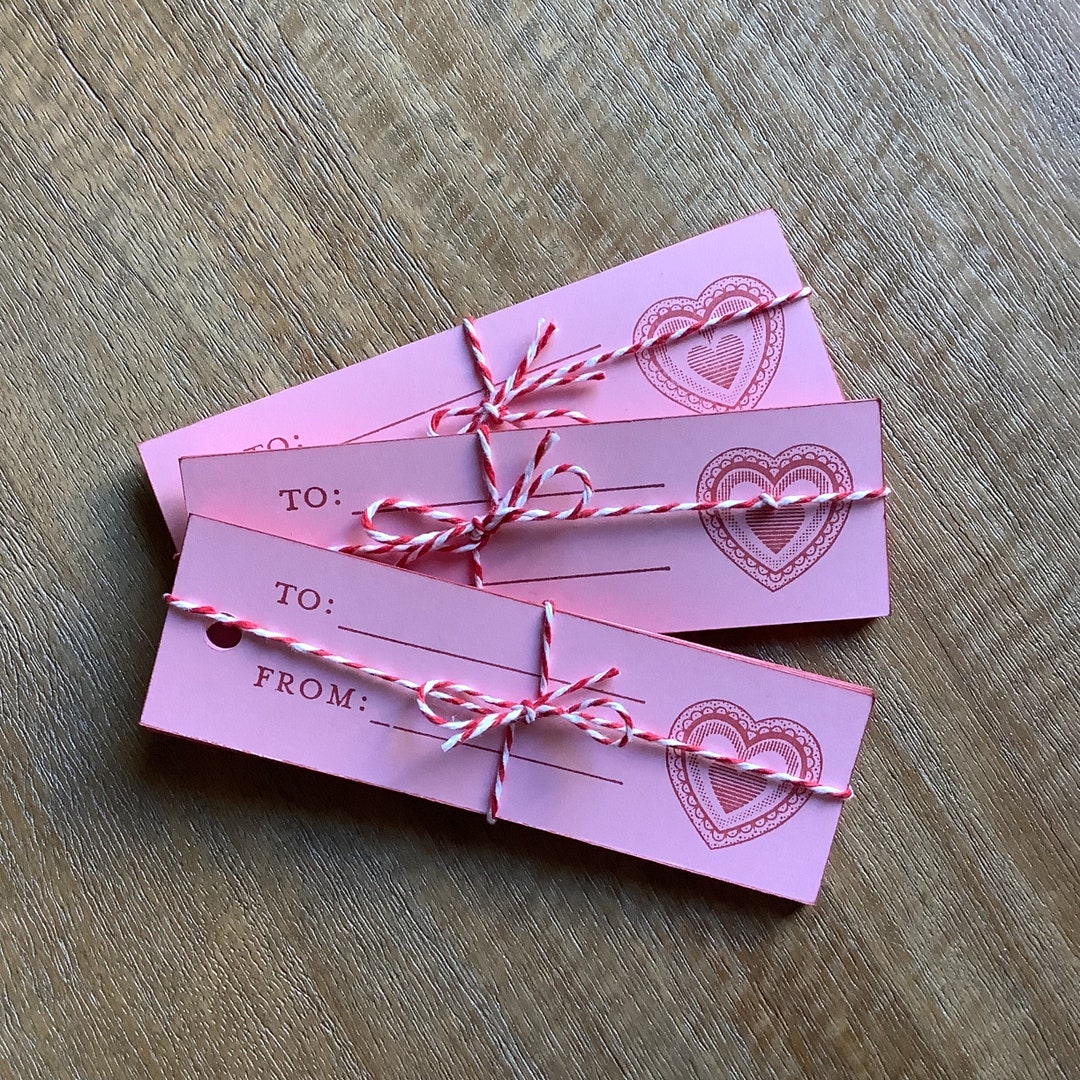 Pink Heart Paper Tags 10. Treat Tags. Gift Tags. Tags for Journal ...