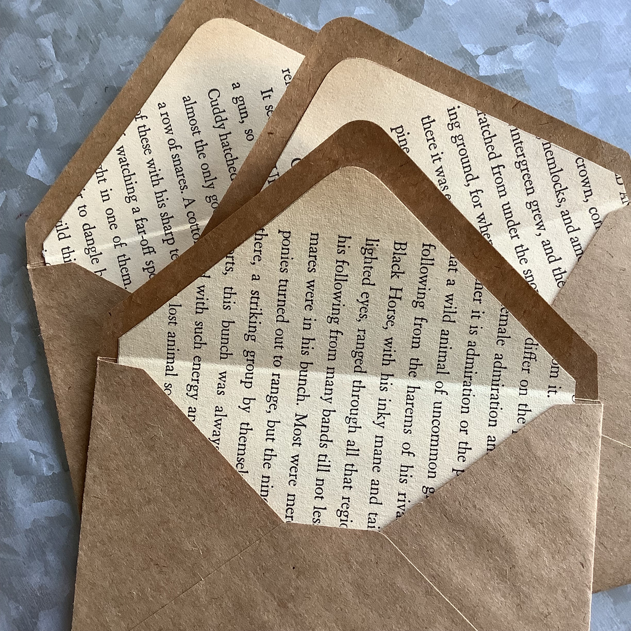 Vintage Book Page Lined 4 BAR Envelopes | Pack of 8 - Etsy