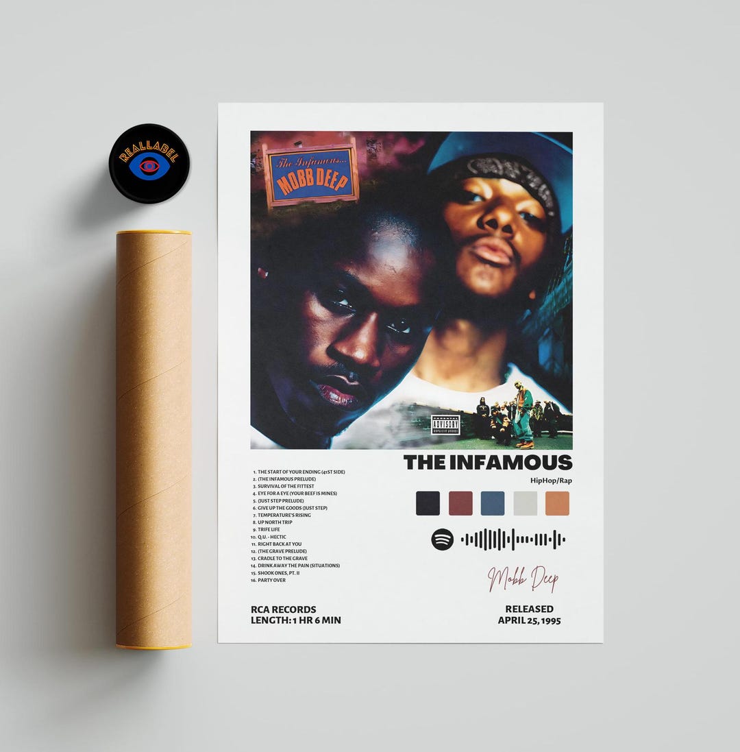 Mobb Deep the Infamous Album Cover Poster, Room Decor, Album Wall Art, Music Gifts, Classic Rap ...
